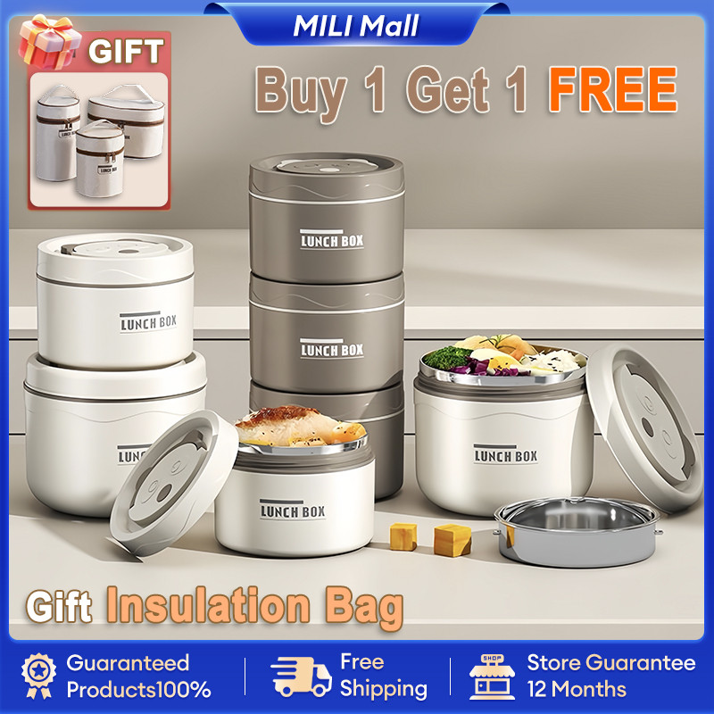Lunch Box 304 Stainless Steel Bento Box Multi Layer Insulation Leak