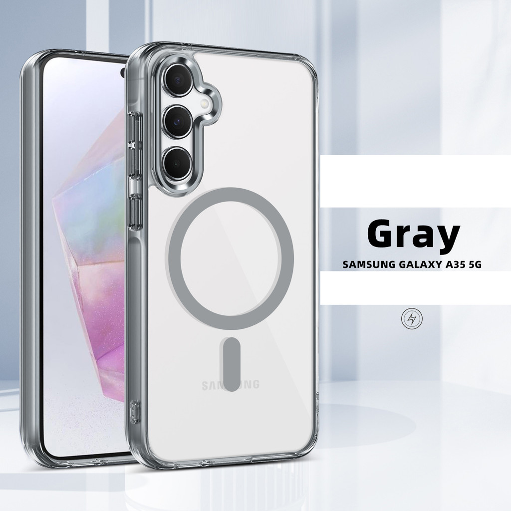 Casing Transparent Hard Cover For Samsung Galaxy A15 A16 A26 A35 A36 A55 A56 5G Magnet Case ...