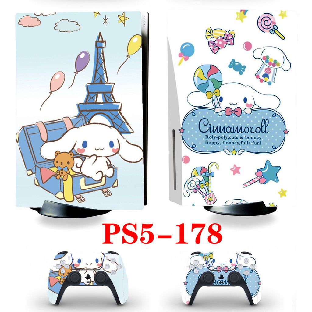 for Sony PS5 Game Machine Sticker Colorful Decals Film DIY Cute ...