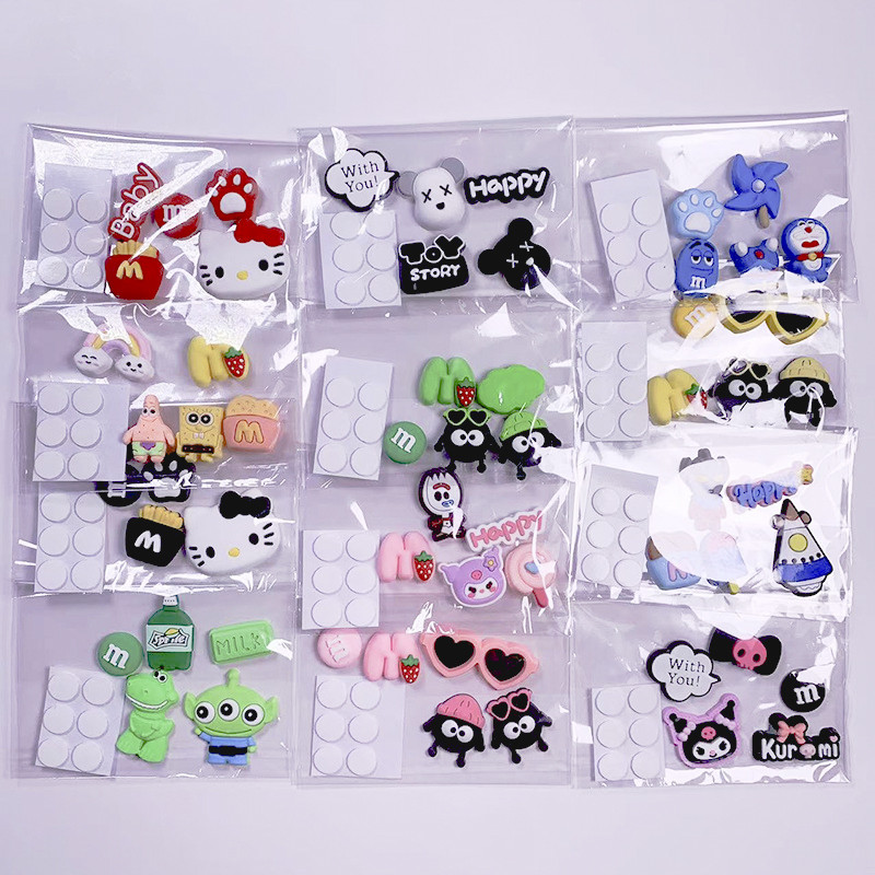 Shoes Charms for Clog Plastic Cartoon Patch Water Cup Set Sticker ...