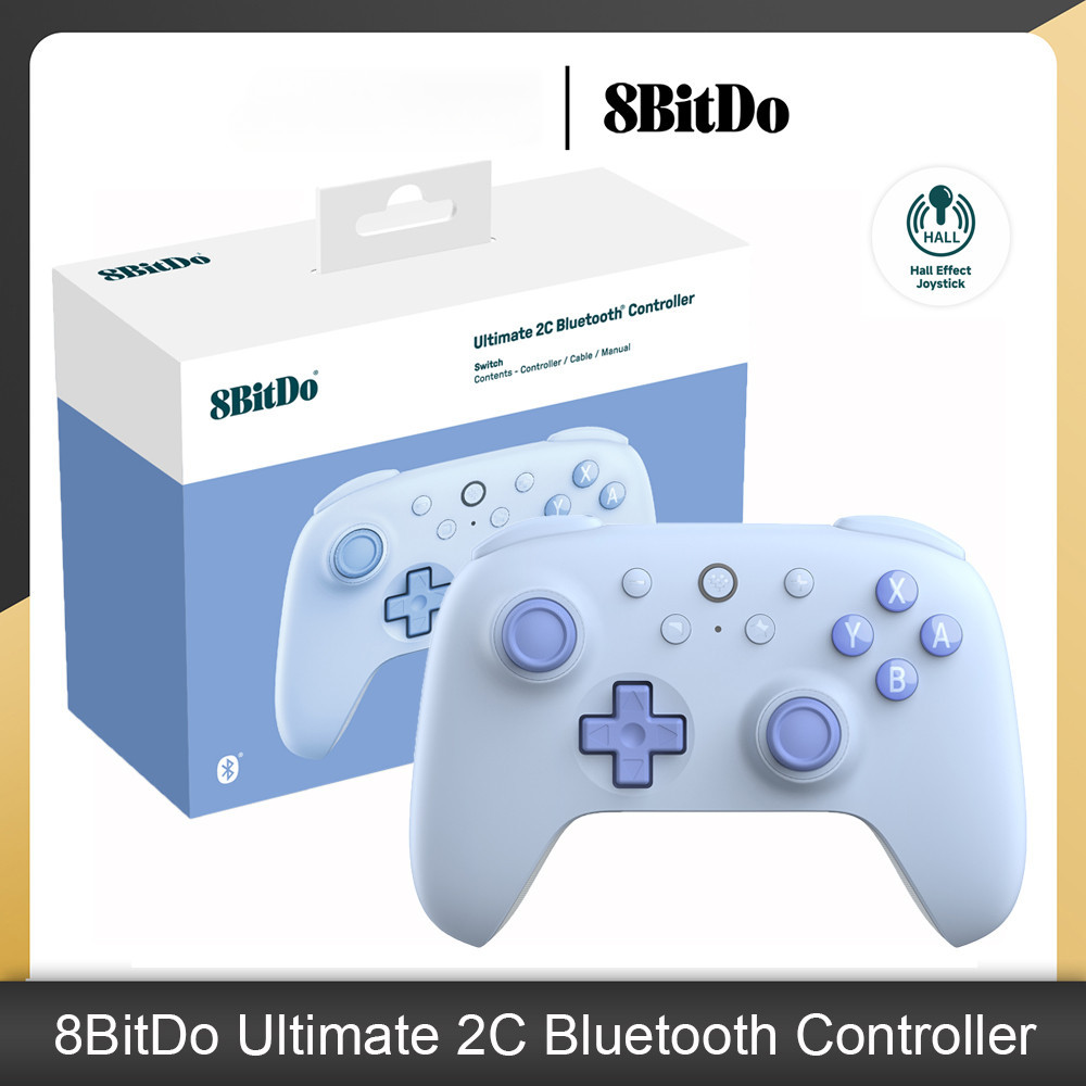 8BitDo Ultimate 2C Bluetooth Controller Wireless Gamepad with Hall Effect Joystock for Nintendo ...