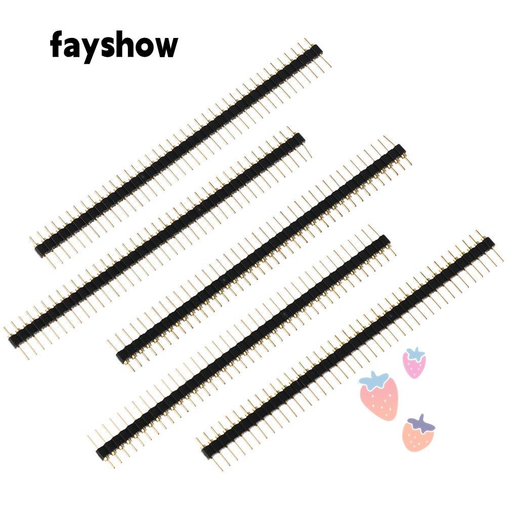 FAY 10pcs Pin Header Strip, 40 pin Gold Plated Male Headers Pins ...