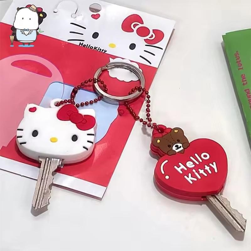 1set Sanrio Key Protective Caps Set Kawaii My Melody Hello Kitty ...