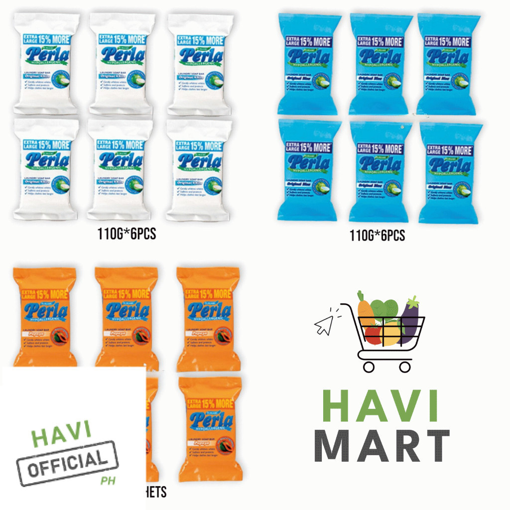 HAVI OFFICIAL PERLA PANLIGO BATH WASH SOAPS BY 6PCS | Shopee Philippines