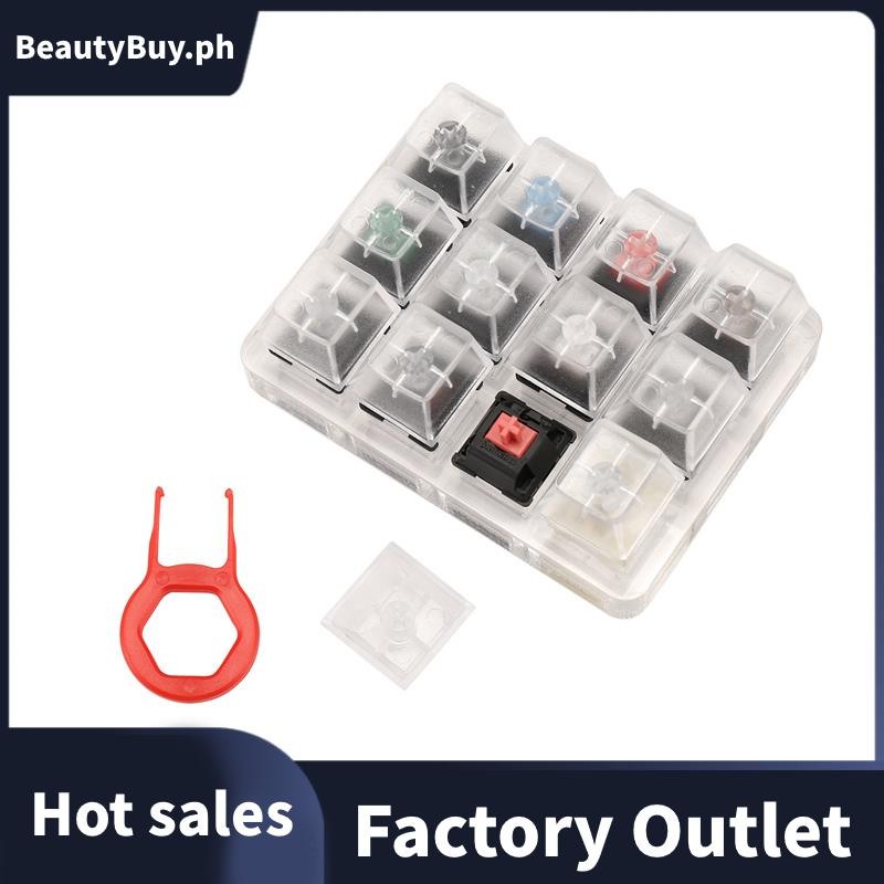 Callstick Acrylic Keyboard Tester 12 Clear Plastic Key Caps Sampler for ...