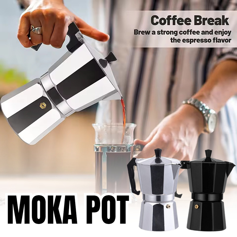 150/300ML Moka Pot Coffee Makers Italian Drip Top Mocha Espresso ...