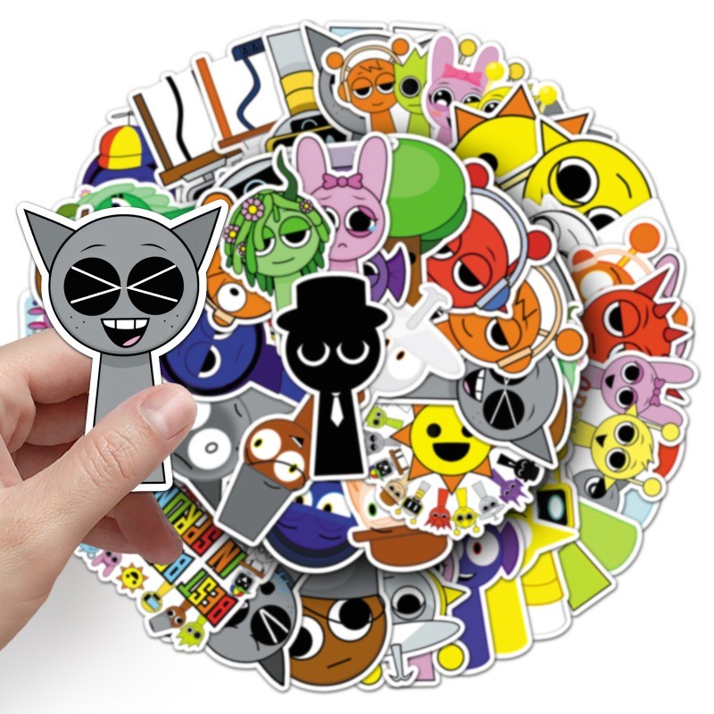 50PCS Incredibox Sprunki Cartoon Graffiti Stickers Set for Kids ...
