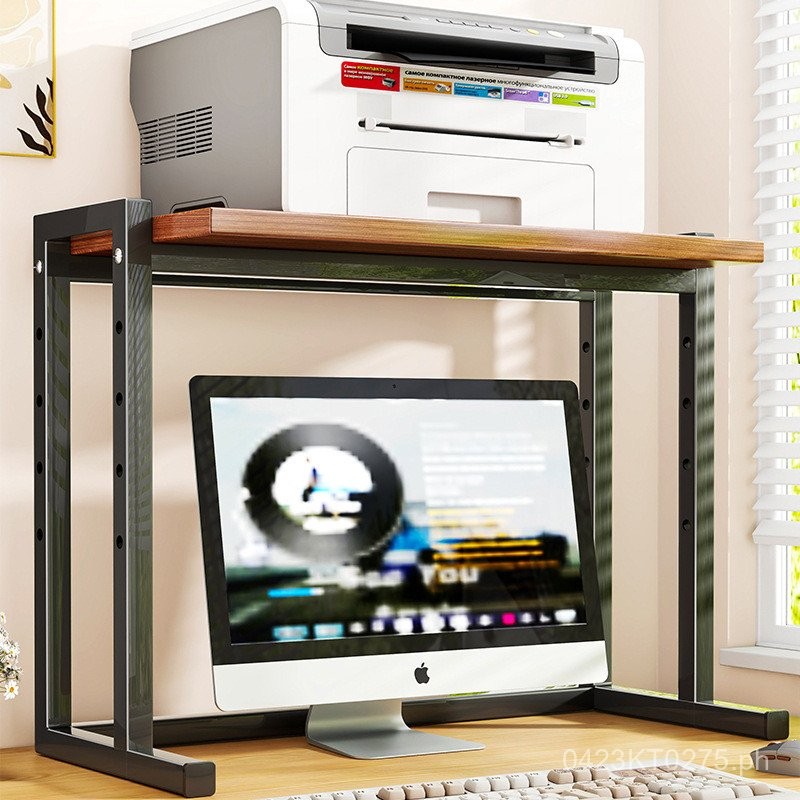 Storage Double-Layer Desktop Office Desk Stand Copier Rack Printer ...