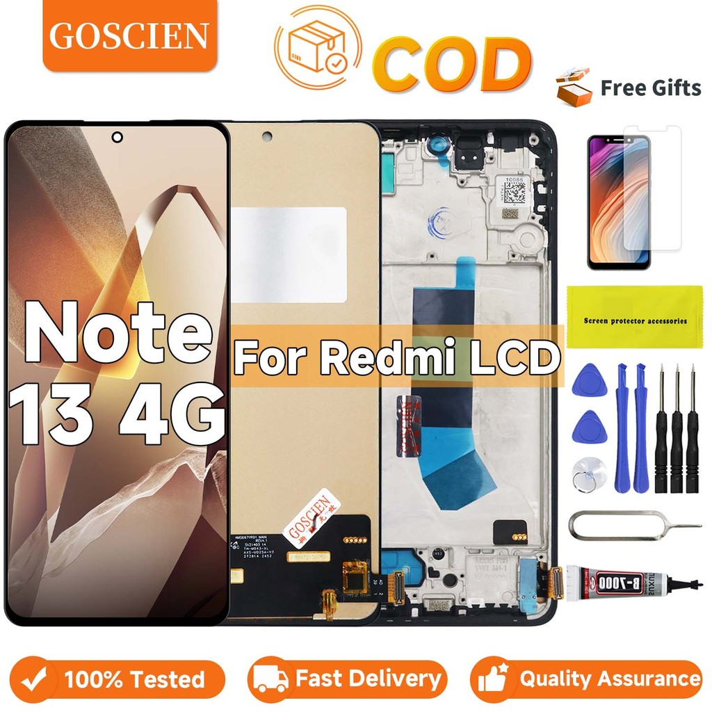 AMOLED/TFT For Xiaomi Redmi Note 13 4G LCD Digitizer 23129RAA4G ...