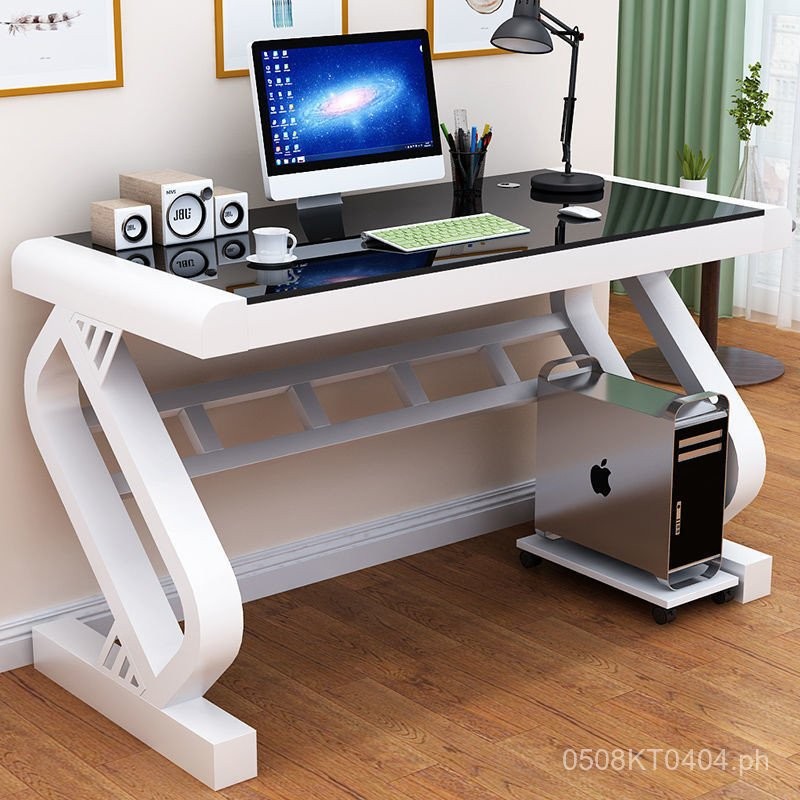 Office Writing Tempered Glass Desk Simple Economical Home New Model ...