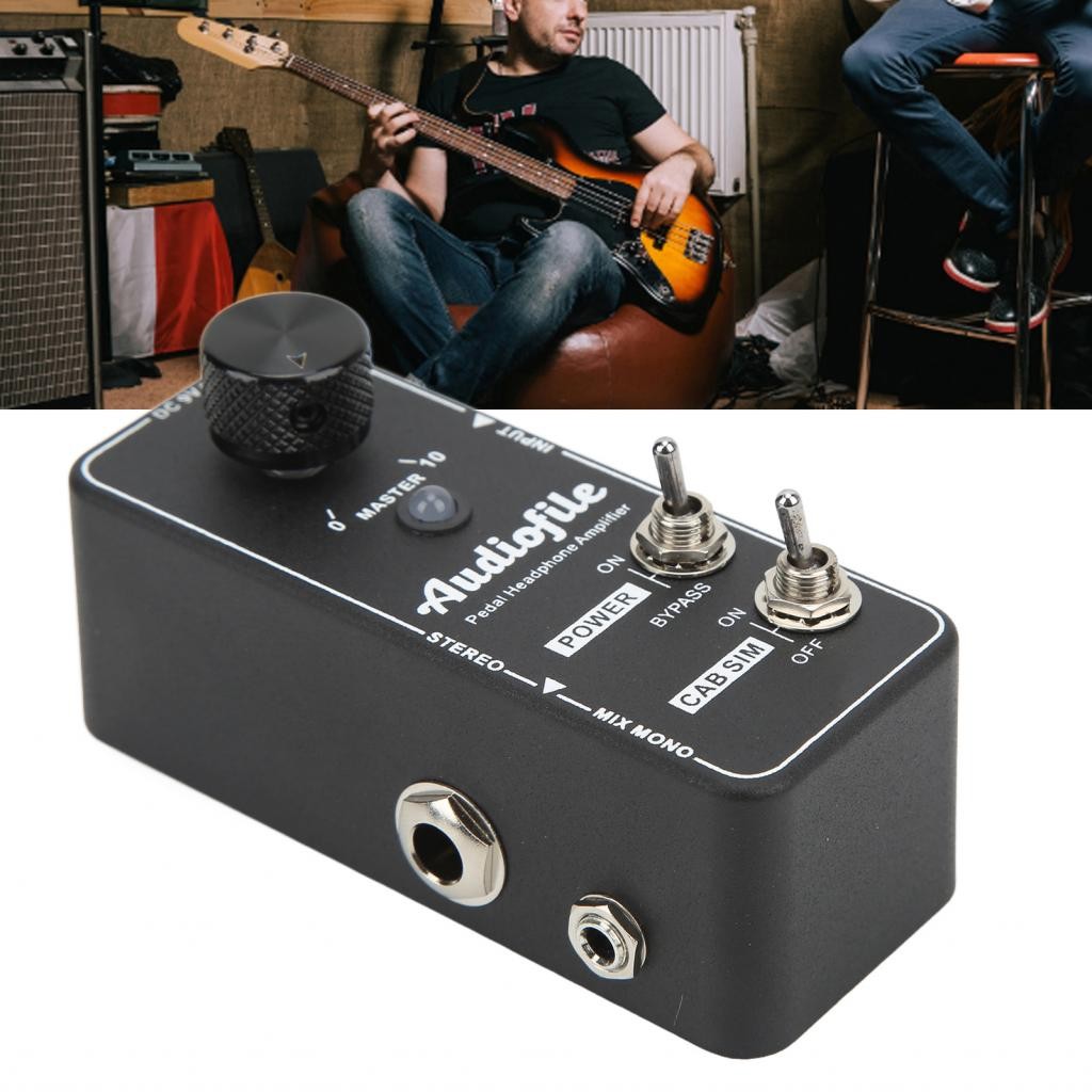 Guitar Effect Pedals Headphone Amplifier Pedal Metal Black for Bass ...