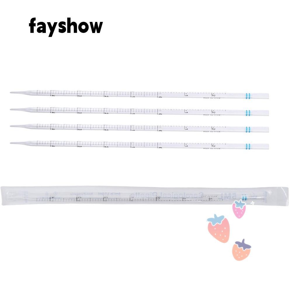 FAY 50Pcs Scientific Steriled Pipettes, Transparent Blue 5ml ...