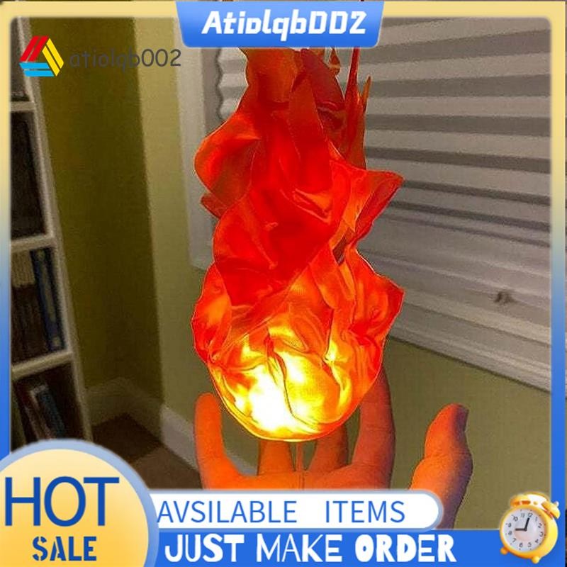 Halloween Floating Fireball Prop Flame Lamp Prop Artificial Fake Fire ...