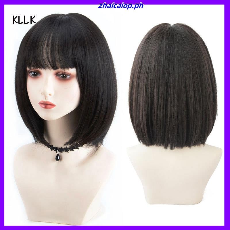 Wig female short hair Korean BOBO head cute cartoon bangs round face ...