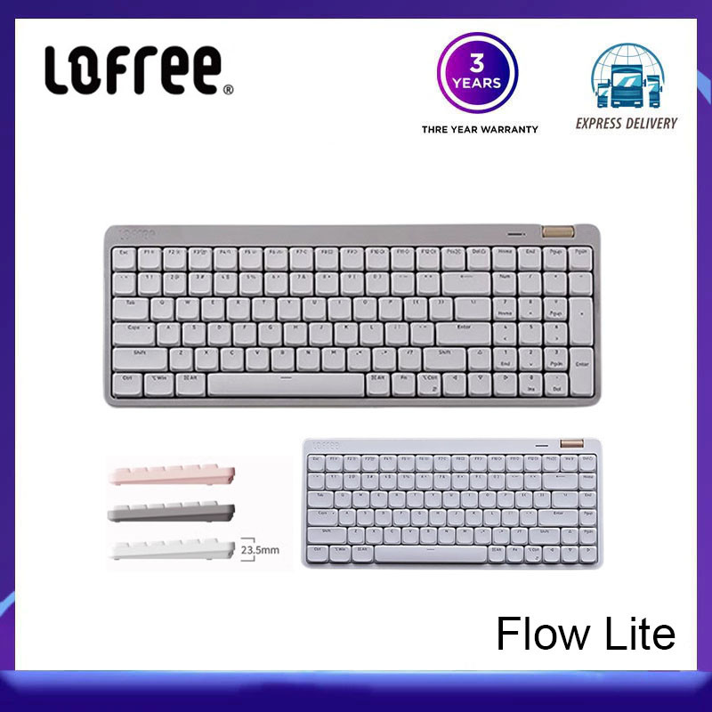 Lofree Flow Lite Youth version LITE low switch mechanical keyboard wireless Bluetooth office ...