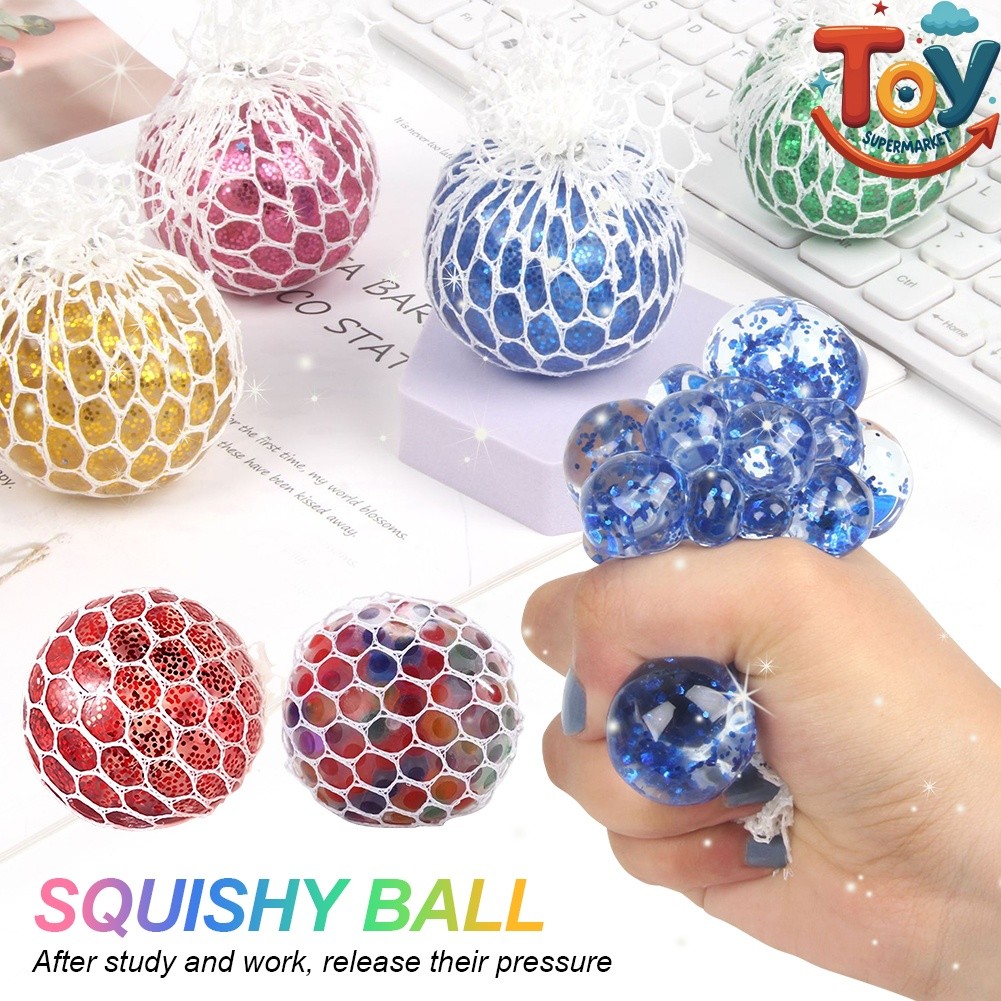 Grape Squishy Ball Toys Mesh Squeeze Ball Stress Reliever Toys Pop It ...