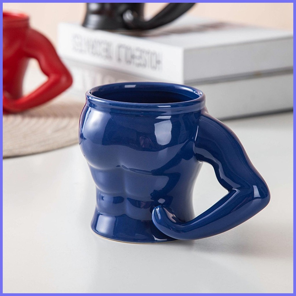 Funny Coffee Mugs Unique 3D Muscular Man Ceramic Coffee Mug Table ...