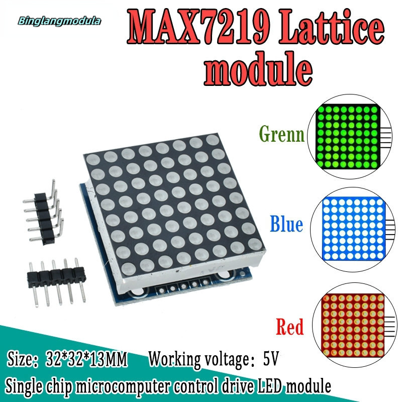 Max7219 Dot Matrix Module Microcontroller Module Diy Kit Mcu Led Display Control Module Kit