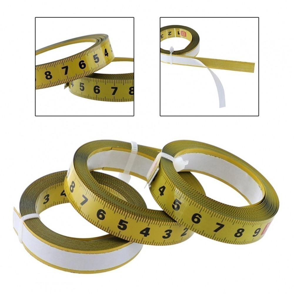 Metric Metric System Self Adhesive Ruler Yellow Metal Tape Single Sided ...