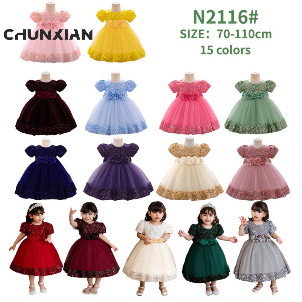 New Flower Baptism Ceremony 1st Dress For Baby Girl Cute Toddler ...