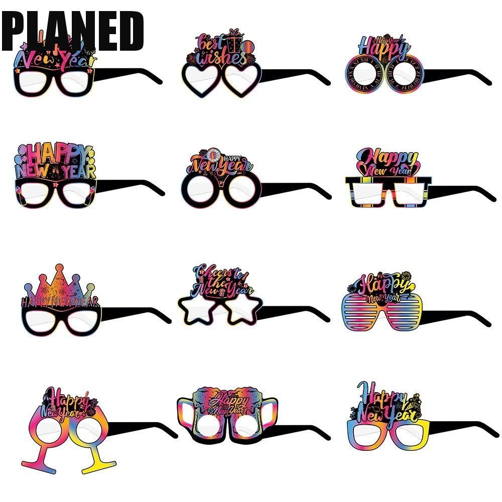 PLANED 6PCS/SET New Year Paper Glasses, Colorful Foldable Paper ...
