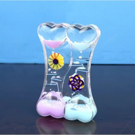 COD Two Color Oil Hourglass Liquid Floating Bubbles Timer Desktop ...