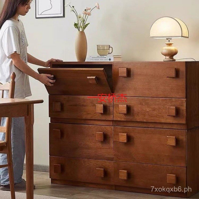 XM Nordic Solid Wood Cabinet Vintage Module Units Cabinet Living Room ...