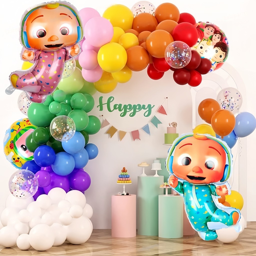 Cocomelon Theme Latex Balloon Garland Arch Kit Wedding Birthday Party ...