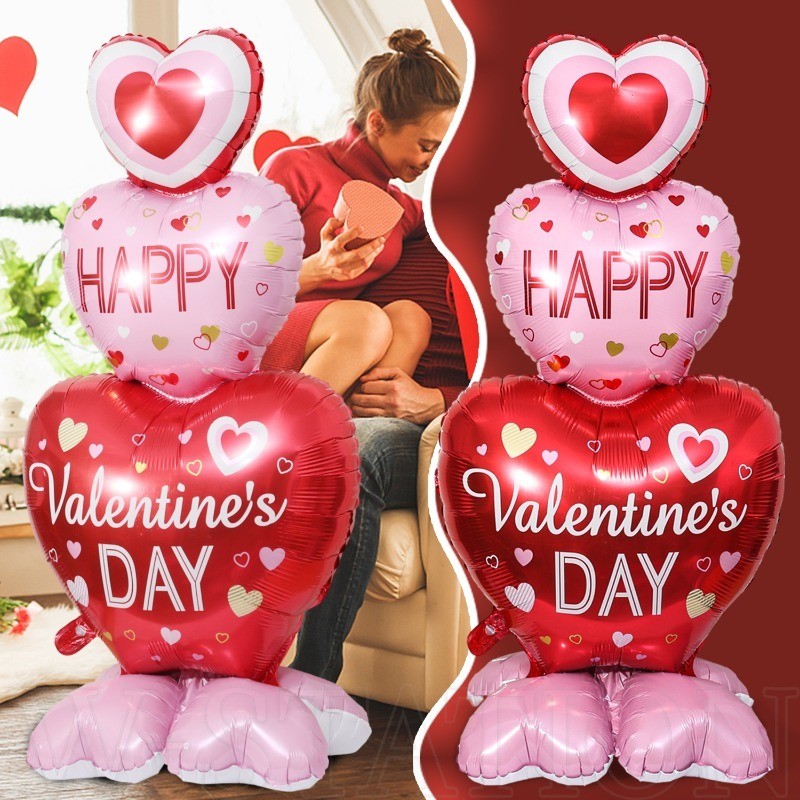 Heart Shaped Inflatable Aluminum Foil Balloon - Home Arrangement Props ...