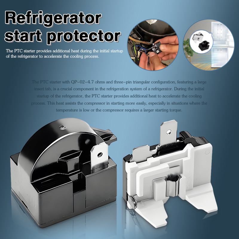 PTC Starter Relay & Compressor Overload Protector for Refrigerators ...