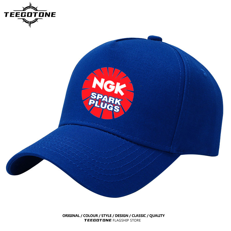 Japanese JDM modified cultural spark plug NGK printed duckbill cap men ...