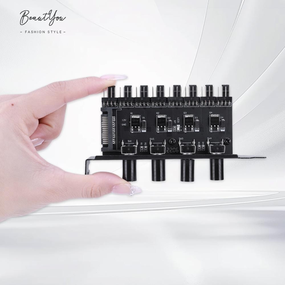 PWM Hub Cooling Fan Speed Controller SATA/4 Pin Adapter 8 Channel 4 ...