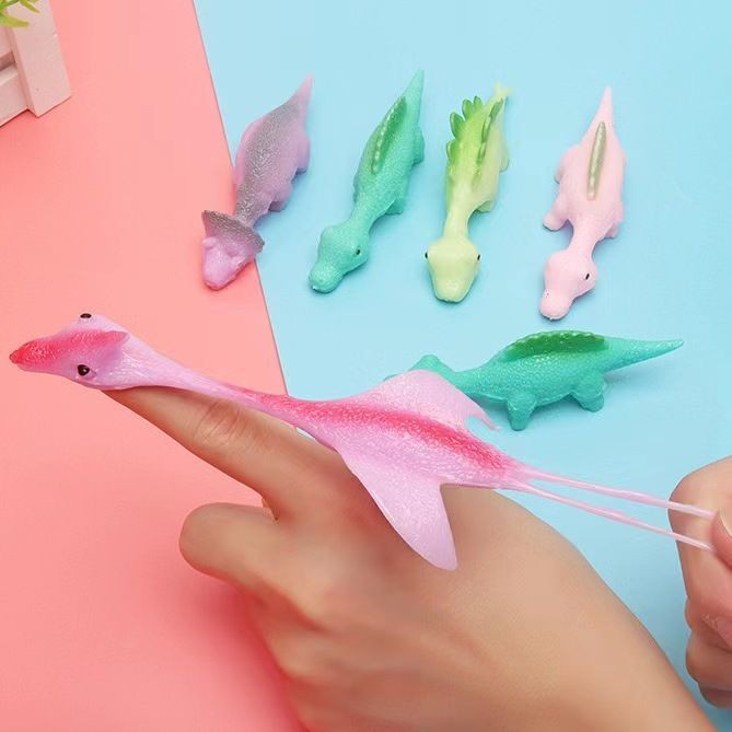 Sticky Wall-Shooting Dinosaur Toy Creative Stress Relief and Fun Finger ...