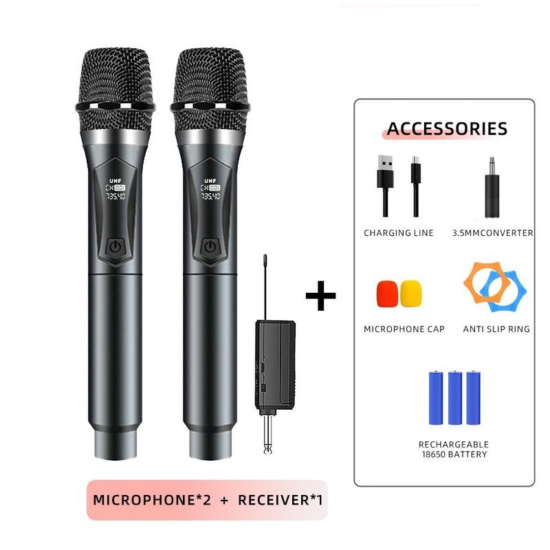 2.4Ghz Wireless Microphone Rechargeable Professional Handheld Wireless ...