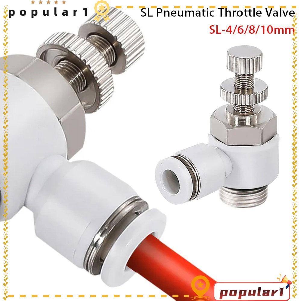 POPULAR 1Pcs Pneumatic Throttle Valve, SL 4-12mm M5 1/8 1/4 3/8 1/2 ...