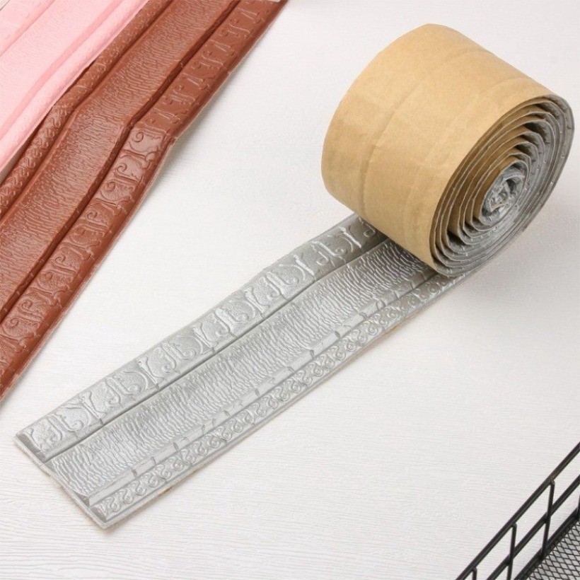Eco-friendly 3D Wall Border Skirting PE Foam Wallpaper Wall Stickers ...