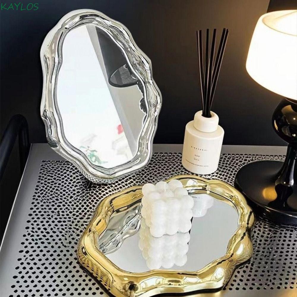 KAYLOS Irregular Standing Mirror, INS Light Luxury Desktop Makeup ...