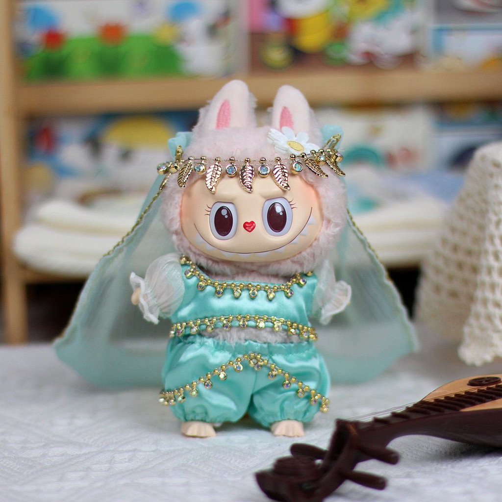 Labubu Baby Clothes labubu Vinyl Doll 17cm Doll Dress Up Pop Mart Doll ...