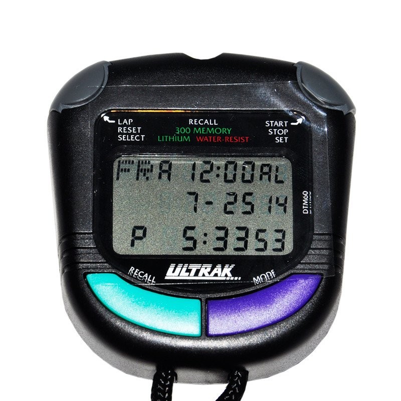 Ding Er Zhi/ULTRAK Electronic Stopwatch Large Font Three-Row Display ...