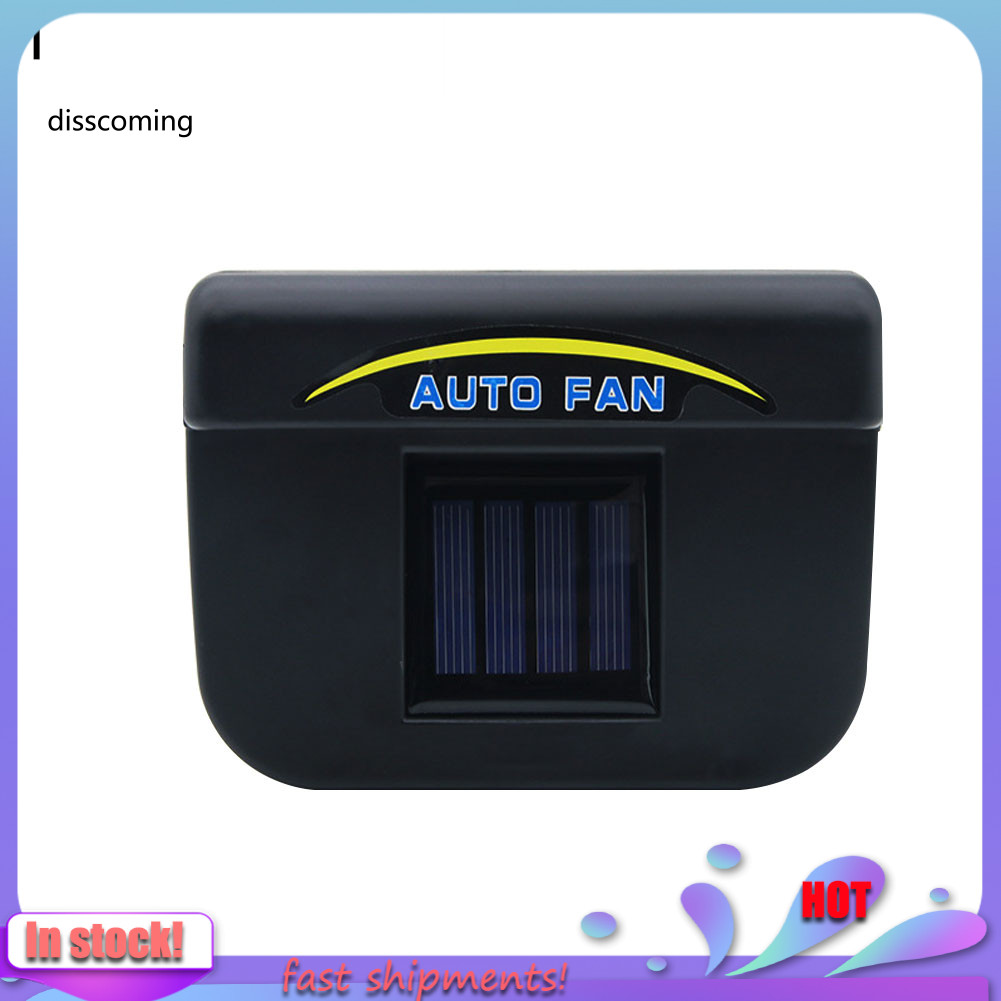 DIS_ Car Vehicle Window Solar Powered Exhaust Fan Cooler Auto ...
