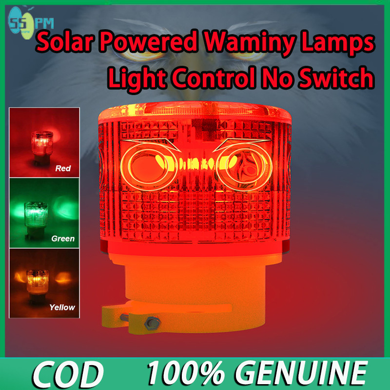 LED Solar Warning Light Red Emergency Light Flash Indicator Beacon ...