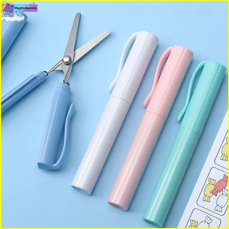 【⭐MA】Pen Type Scissors Creative Stationery Mini Folding Student Art ...