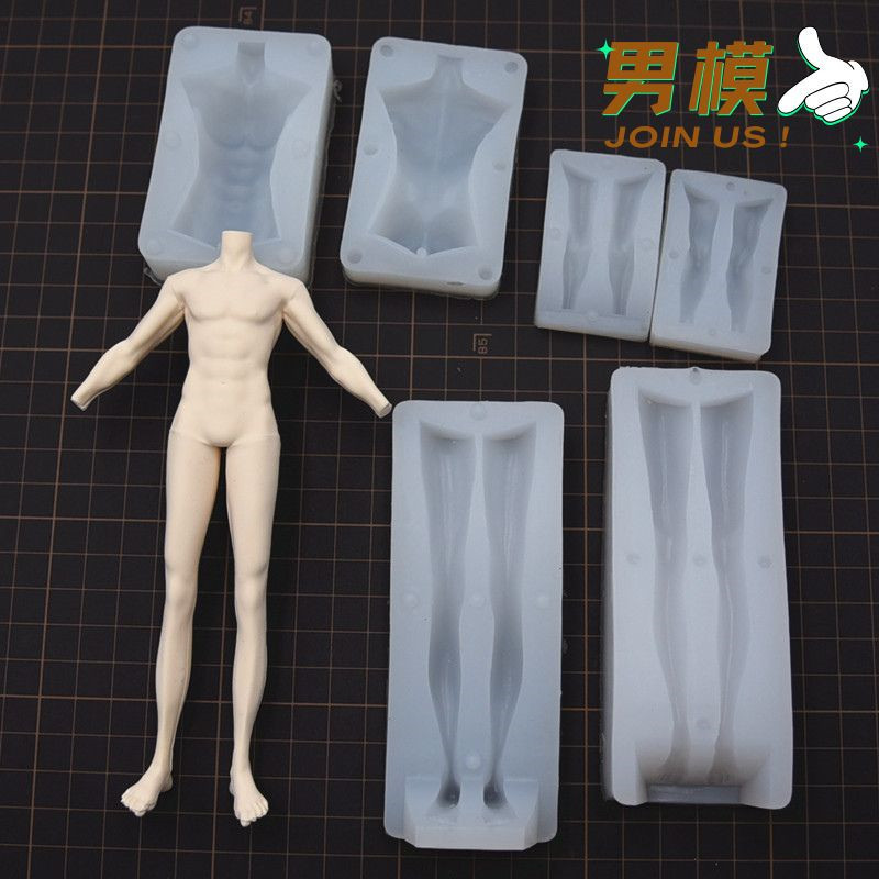 Universal Q Version Male Body Silicone Mold Genuine Mould More Lighter ...