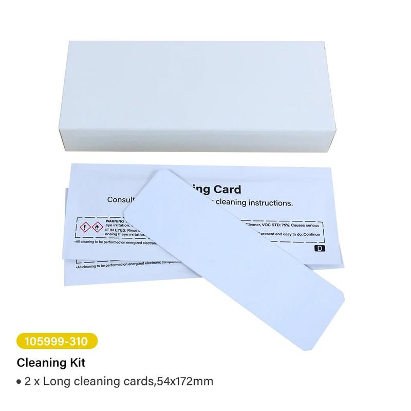 2pcs 105999-310 long cleaning card kit for zebra ZC100 ZC300 card ...