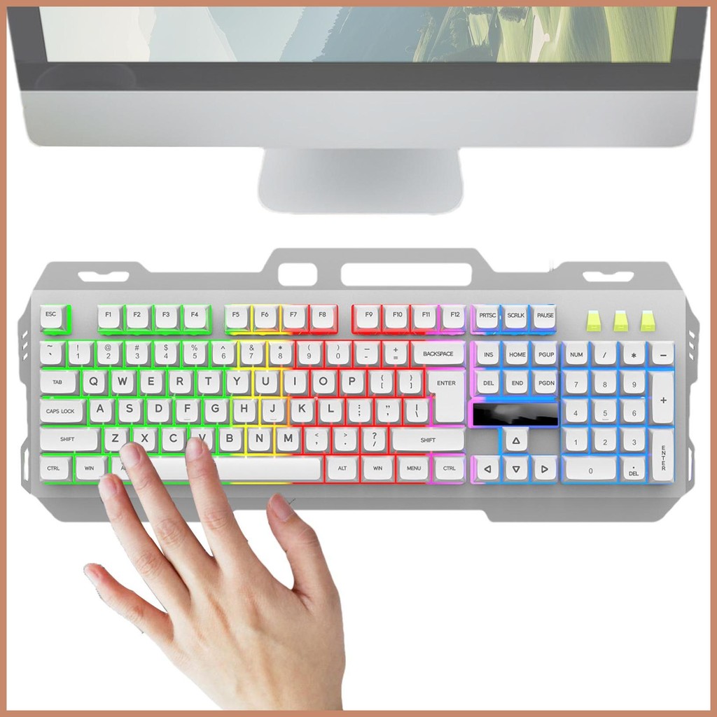 Mechanical Computer Keyboard RGB Game Keyboard Aesthetic Keyboard ...