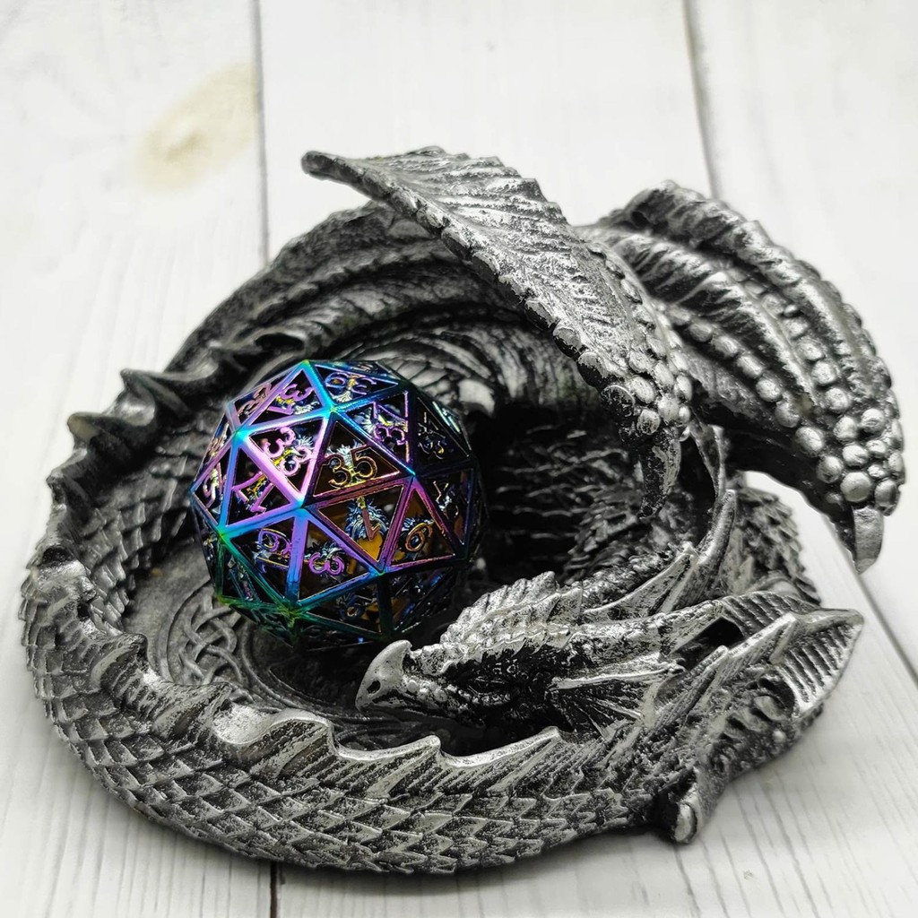 D60 Sides Metal Hollow Dice DND Dungeon and Dragon COC Running Team D60 Sides TRPG Board Game ...