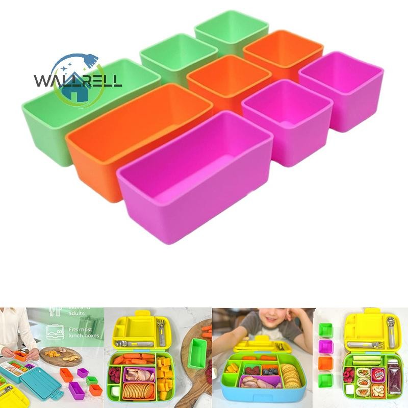 Wallrell> Silicone Lunch Box Dividers Bento Lunch Box Dividers Lunch ...