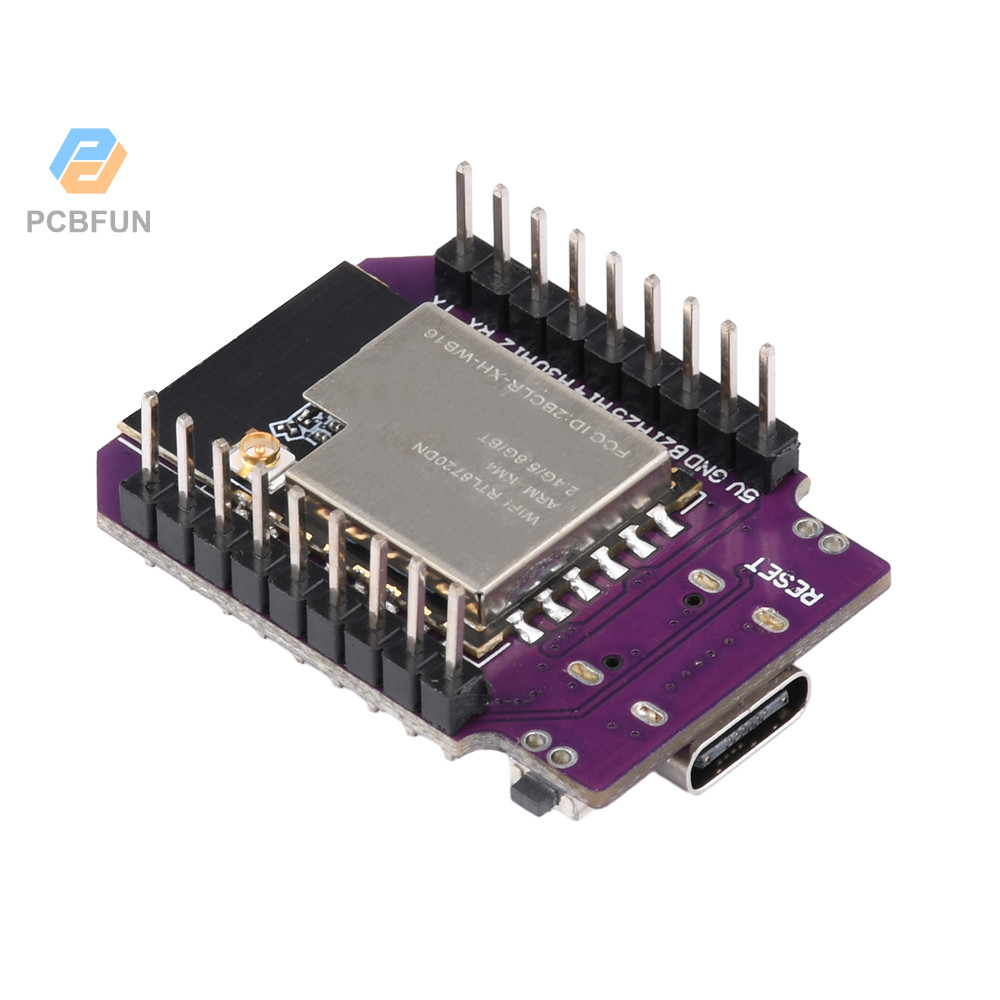 Pcbfun BW16 Development Board Rtl8720Dn Dual Band Wifi Bluetooth Ble ...
