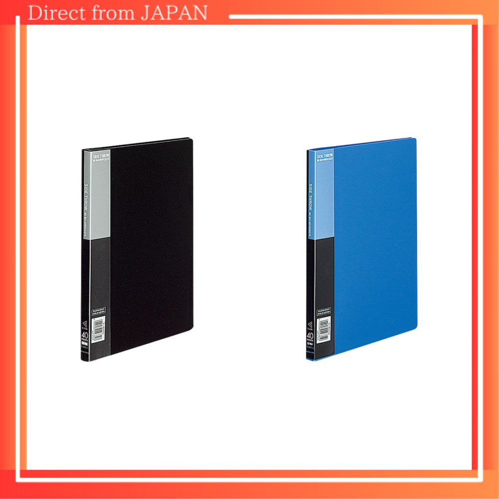 KOKUYO File Clear File Basic Fixed Side Throw B5 40 Pockets Blue La ...