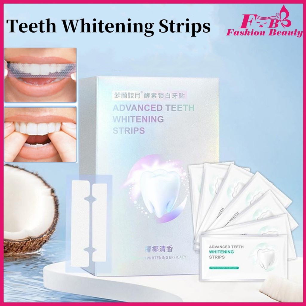 14 Strips White gel teeth whitening strips oral dental care bleaching ...